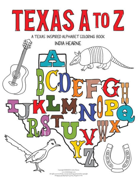 Texas A to Z: A Texas Inspired Alphabet Coloring Book – Shop Atown