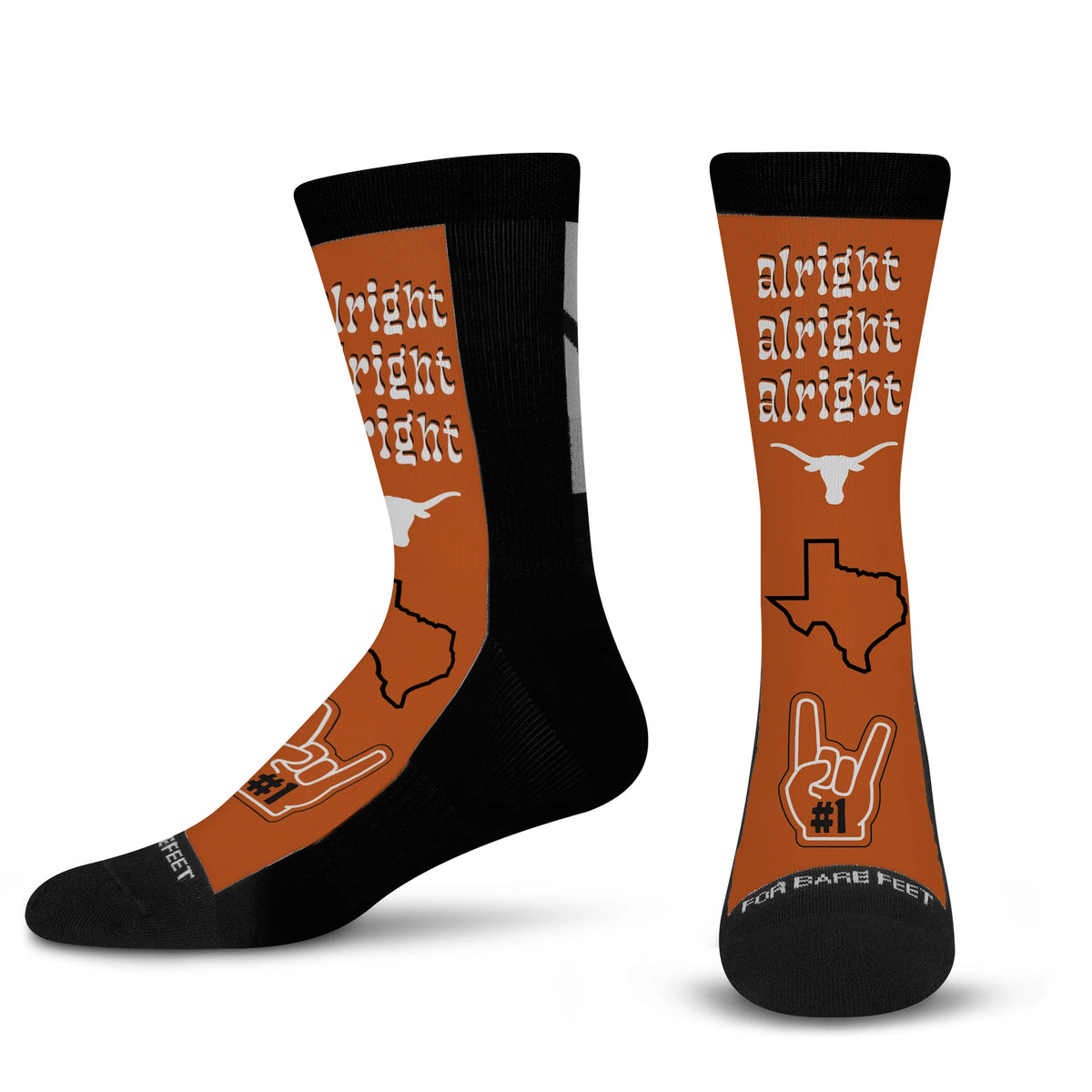 Texas Longhorns "Alright Alright Alright" Socks – Shop Atown